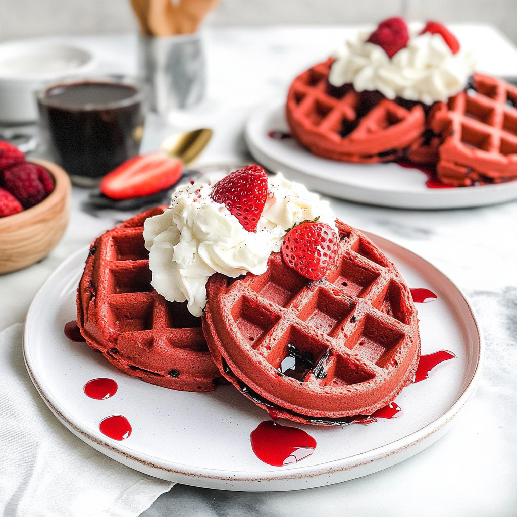 Red Velvet Protein Waffles